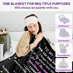 TUCVHOX Gifts for Mom, to My Mom Blanket from Daughter, Mom Birthday Gifts, Mom Ideas Gifts from Kids, Birthday, Mother's Day, Christmas, Thanksgiving Blanket Gifts for Mom, 50 "X60“