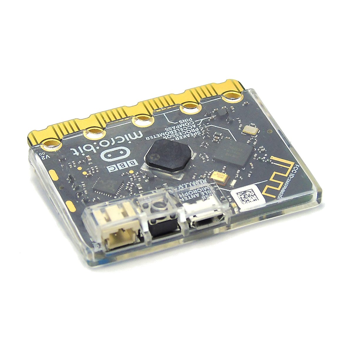 Multicomp Pro BBC Micro:bit Starter Kit with V2.2 Micro:bit Board, User Guide, Protective Case, Battery Holder with On/Off Switch, USB Cable and 2 x AAA Batteries