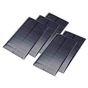uxcell 5Pcs 5.5V 180mA Poly Mini Solar Cell Panel Module DIY for Light Toys Charger 124mm x 67mm