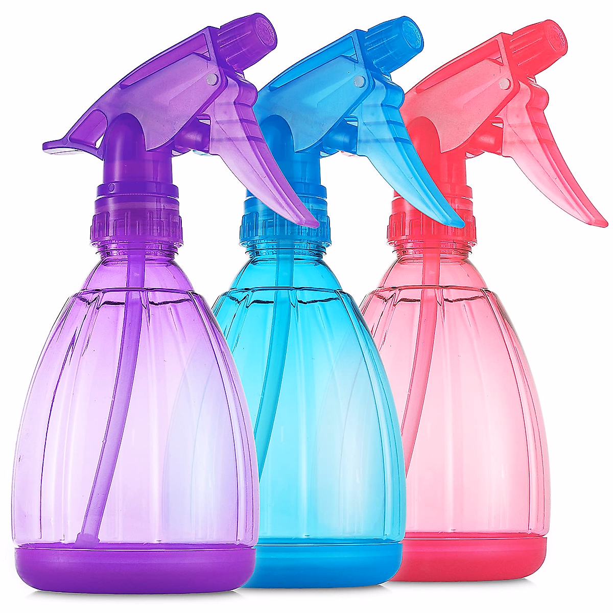 DilaBee Plastic Spray Bottles - 12oz (3 Pack) Water Spray Bottle for Hair, Gardening, Grilling & Cleaning Solution - Empty Spray Bottles for Cat - Small Spray Bottle