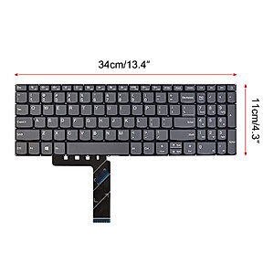 SUNMALL Replacement Keyboard Compatible with Lenovo V145-15AST V320-17isk V320-17ikb.IdeaPad 130-15AST 320-15ABR 320-15AST 320-15IAP 320-17AST 320-17ISK 330-15AST US Layout Grey No Frame