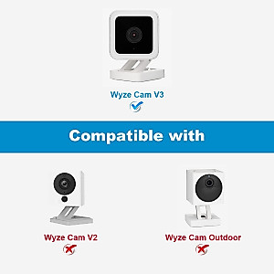 LANMU Window Mount Comaptible with Wyze Cam V3, Screwless Mount, Strong Adhesive Mounting Bracket, Damage-Free
