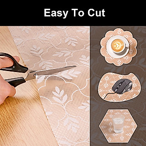 Cooyes Shelf Liner Drawer Liners, Shelf Liners for Kitchen Cabinets, Non-Adhesive Cabinet Liner, EVA Waterproof Non-Slip Refrigerator Liners for Kitchen Drawers (Transparent, 11.8 in x 9.9ft)