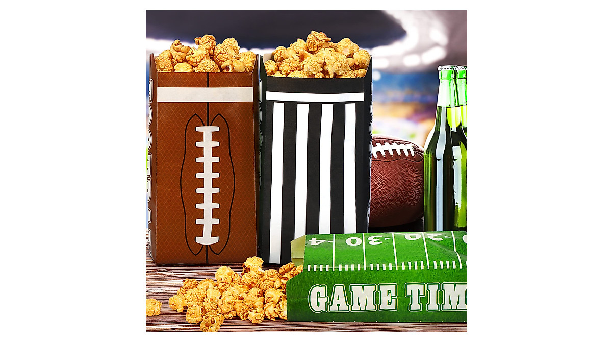 300 Football Popcorn Bags for Parties & Celebrations