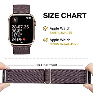 Stretchy Solo Loop Bands Compatible with Apple Watch Band 42mm 44mm 45mm 49mm, Braided Elastic Weave Nylon Women Men Wristbands Straps for iWatch Series Ultra/8/7/6/5/4/3/2/1/SE, 6 Pack