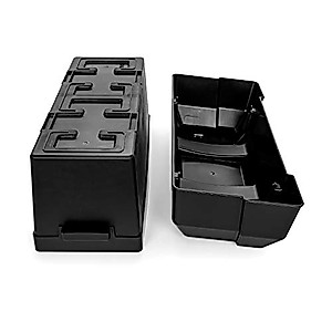 Camco Double Battery Box | Safely Stores RV, Automotive, and Marine Batteries | Features a Heavy-Duty Corrosion-Resilient Polymer Construction and Measures Inside 21-1/2" x 7-3/8" x 11-3/16" (55375)