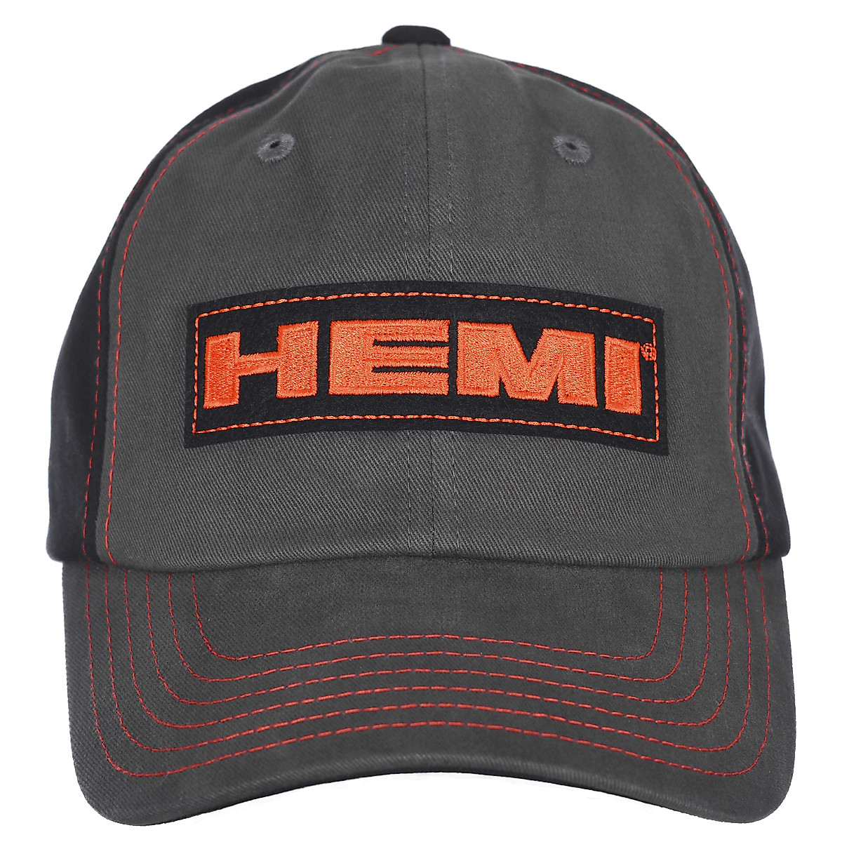 Checkered Flag Men's Adjustable Charcoal Gray & Black Hat