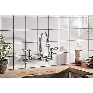 Peerless P2765LF Elmhurst Two-Handle Kitchen Faucet Wall-Mount, Chrome