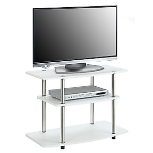 Convenience Concepts Designs2Go 3-Tier TV Stand, White