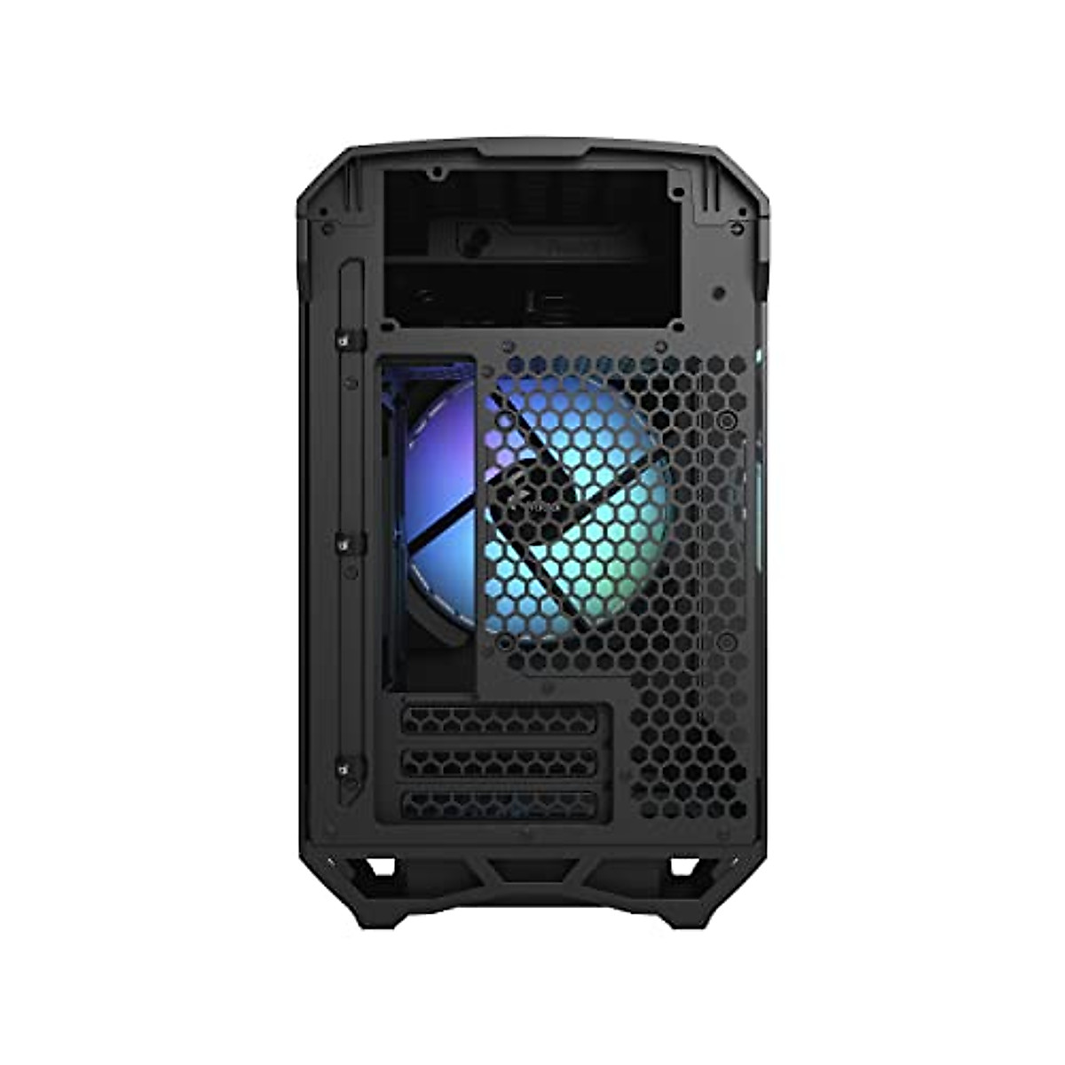 Fractal Design Torrent Nano RGB Black - Light Tint Tempered Glass Side Panels - Open Grille for Maximum air Intake - 180mm RGB PWM Fan Included - Type C - mITX Airflow Mini Tower PC Gaming Case