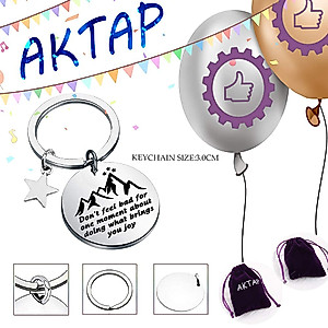 AKTAP Thorns and Roses Inspired Keychain The Night Court Jewelry Book Lovers Gift Don't Feel Bad for One Moment About Doing What Brings You Joy (Thorns and Roses Keychain)