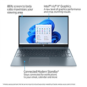 HP Pavilion Laptop, 15.6" FHD Touchscreen, 13th Gen Intel Core i7-1355U Processor, 64GB RAM, 4TB PCIe SSD, Webcam, Fingerprint Reader, Backlit KB, Wi-Fi 6, Windows 11 Pro, Blue