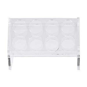 uxcell Slant Rack Acrylic Test Tube Holder 8 Wells for 50ml Centrifuge Tubes Clear