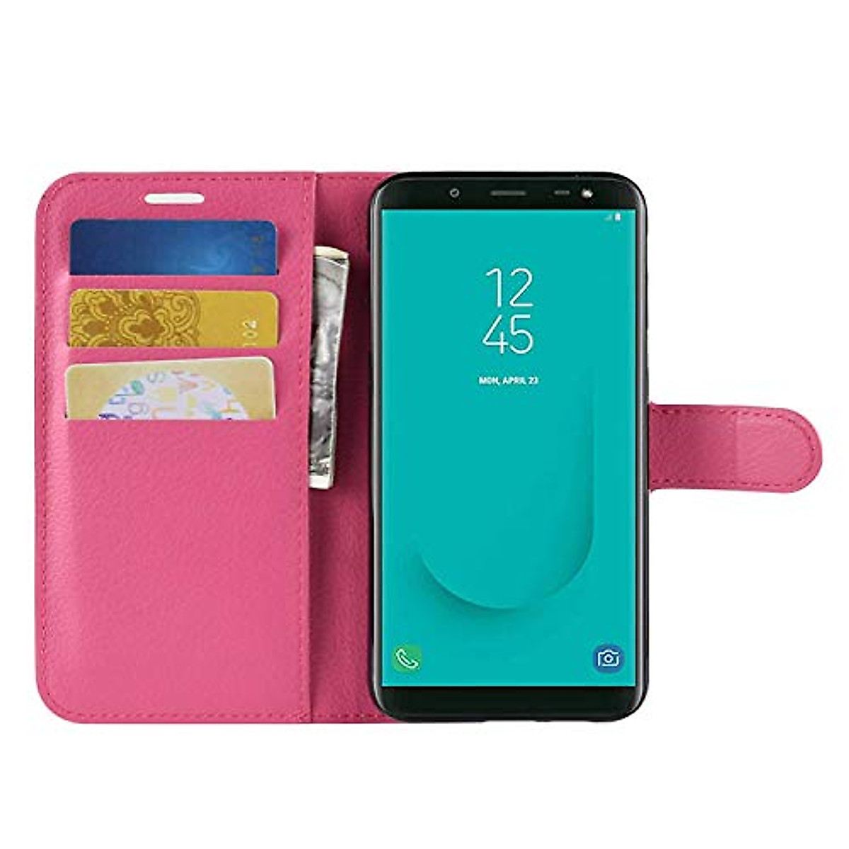 HualuBro Oppo Reno 2 Case, Oppo Reno2 Case, Premium PU Leather Magnetic Shockproof Book Wallet Folio Flip Case Cover with Card Slot Holder for Oppo Reno2 / Reno 2 Phone Case (Rose)
