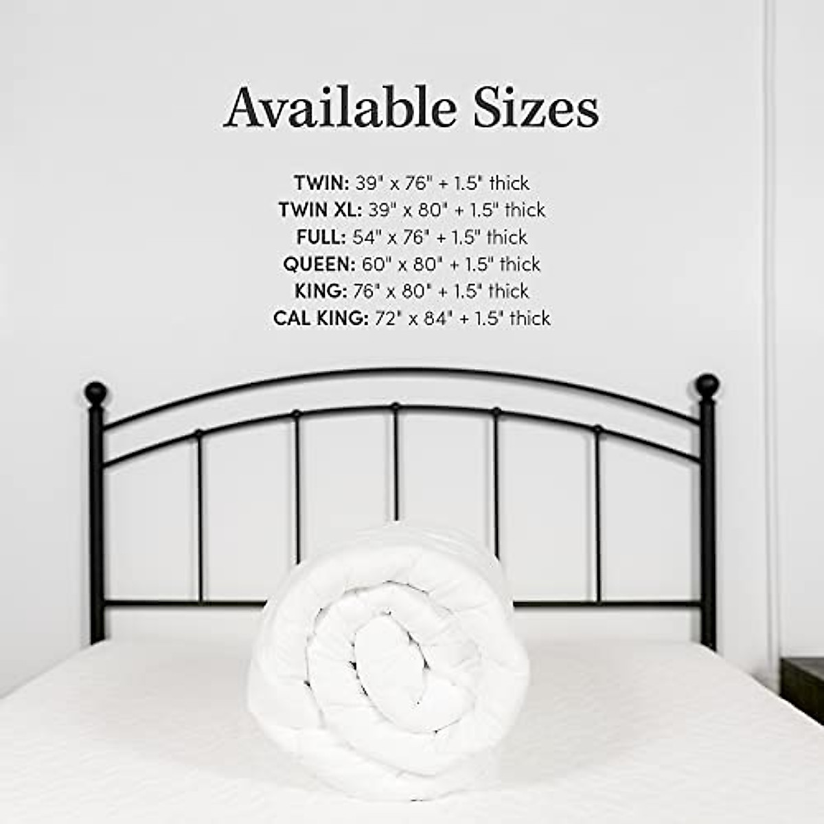 ExceptionalSheets Pillow Top Mattress Pad | Found in Marriott Hotels with Fitted Skirt and 18" Deep Pockets | Supportive Pillowtop Mattress Pad Cover with Additional Layer of Cluster Fiber | Queen