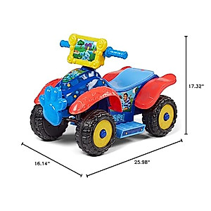 Kid Trax Blues Clues & You! Skidoo Toddler Electric Quad Ride On Toy, 6 Volt, Kids 1.5-2.5 Years Old, Max Rider Weight 44 lbs, Blue,Blue/Red