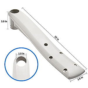 Deck Support 160-0001PG for Above Ground Swimming BiltMor ladders or Pool Steps (Pearl Gray) - 2Pack
