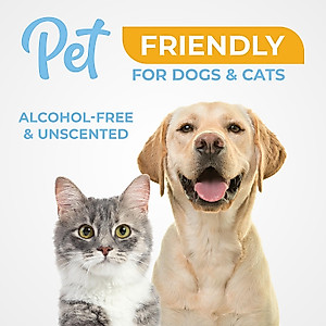 VetWipe Dog Eye Wipes, Cat Face Wipe, Gently Cleans and Removes Eyes Discharge, Crust, Booger - Tear Stain Remover for Dogs - 100 Count