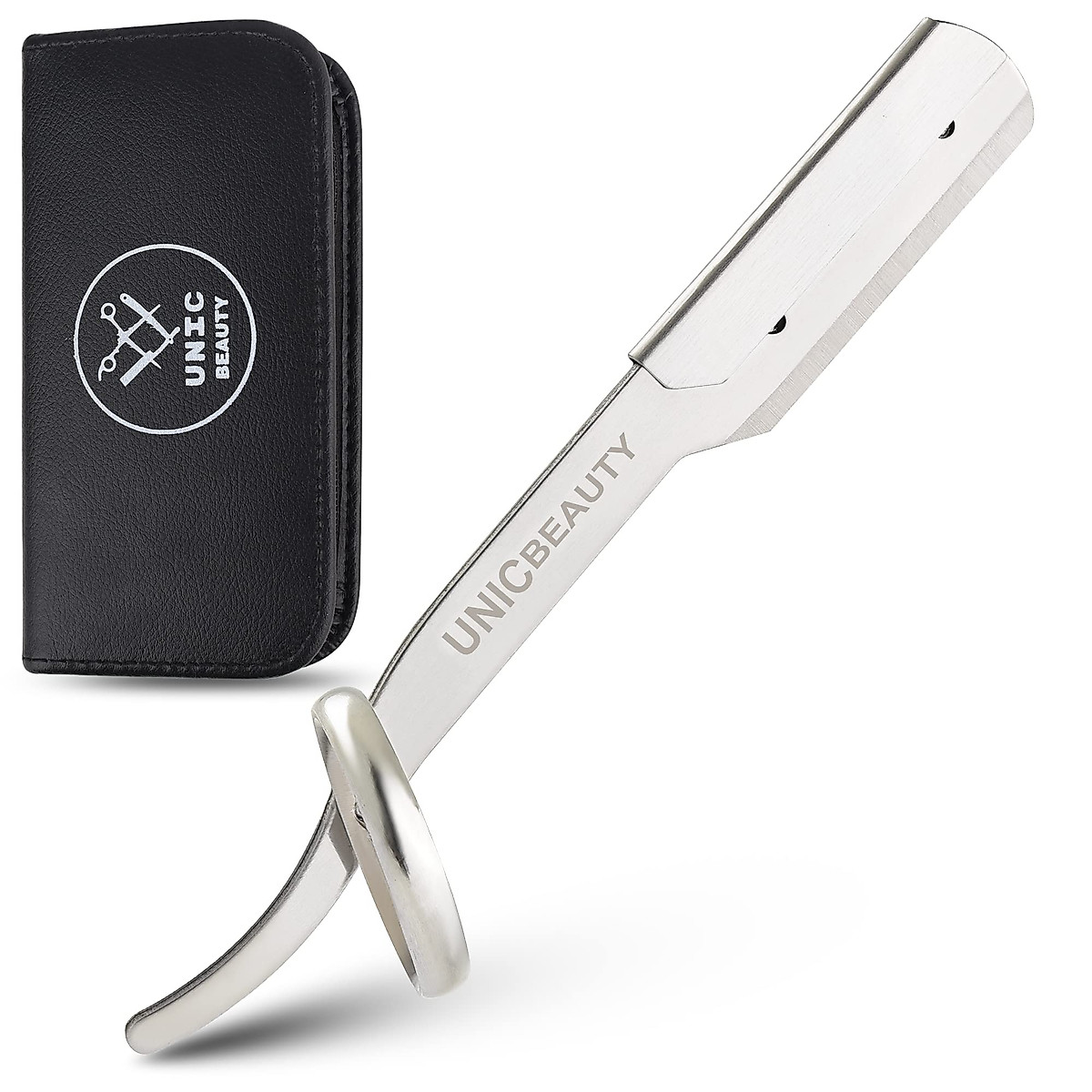 Straight Razors for Men - Professional Barber Razor for Close Shave with Premium Quality Edge, Blades Pack & Maintenance kit included with Pouch