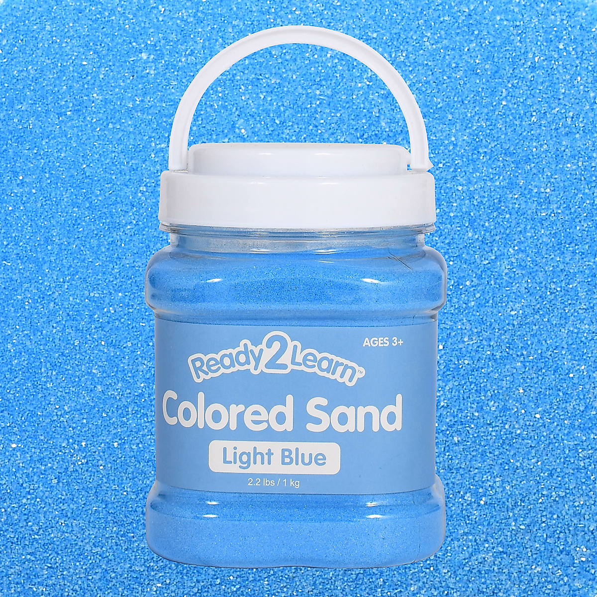 READY 2 LEARN Colored Sand - Light Blue - 2.2 lbs - Play Sand for Kids - Perfect for Wedding Unity Ceremonies, Crafts, Sensory Bins and Vase Filler