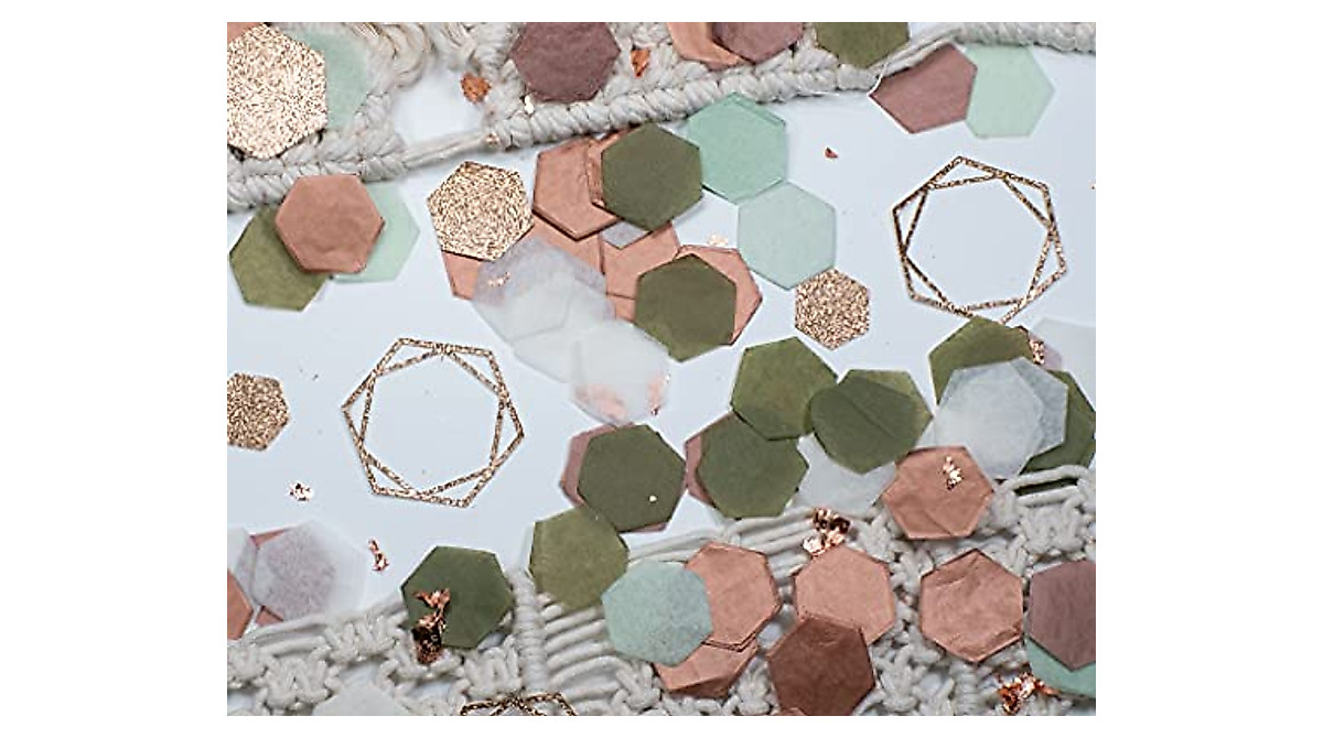 550 Pieces Boho Party Decor - Hexagon Confetti
