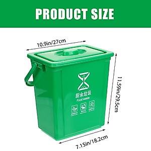 iplusmile 2.6 Gallon Kitchen Compost Bin for Kitchen, Food Waste Basket Bin Small Trash Can with Lid Mountable Indoor Compost Bucket for Cupboard/Bathroom/Bedroom/Office/Camping