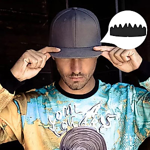 5 Pcs Black Baseball Caps Inserts Shapers Flexible Washable Reusable Hat Liner Cap Fitter Inserts Felt Hat Sweat Liner Hat Support Brim Hat Crown for Snapback Caps Fitted Caps Ball Sports Caps