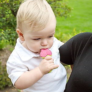 Innobaby Original Teethin Smart EZ Grip Fruit Teether and Sensory Toy for Babies and Toddlers in Berry. BPA Free Teether