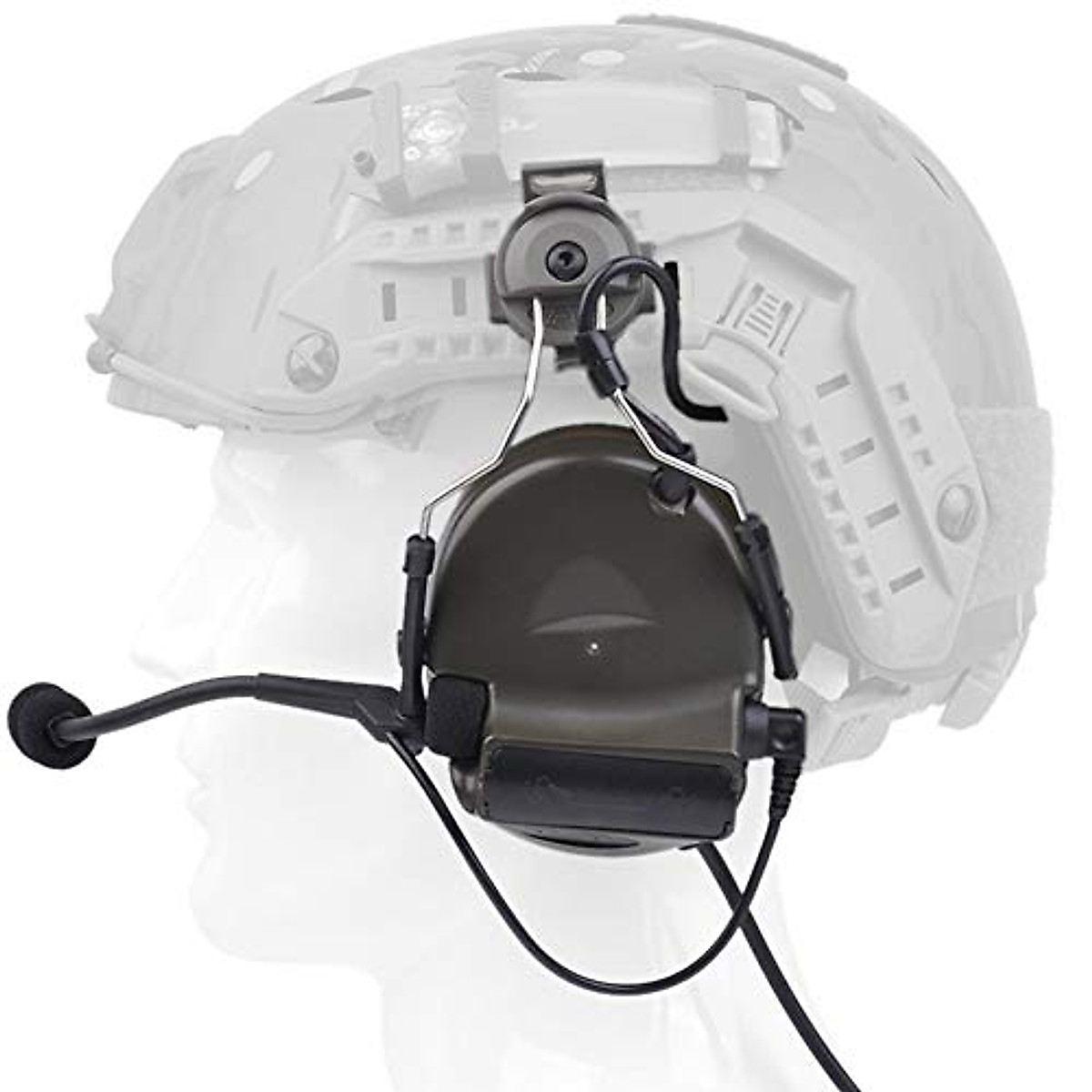 【Z-TAC Official Store】 ZTactical zComta II TacticalHeadset (Z041-FG) + Rotatable Adapter for Fast (Z147)+ U94 zPTT Kenwoo Push-to-Talk（Z113-KEN） NoiseCanceling Sound Collection G:1 NonMilSpec OD