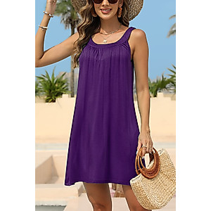 Bluetime Womens Coverups for Bathing Suits Swimwear Swim Bikini Cover Up Beach Summer Clothes Purple