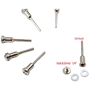Preamer 6pcs 1/8" Shank Arbor Cut-off Wheel HSS Mandrel Holder Compatible with Most Rotary Tool Accessory Bit