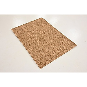 Unique Loom Modern Collection Distressed, Stripes, Helix, Vintage, Indoor and Outdoor Area Rug, 2 ft 2 in x 3 ft, Light Brown/Beige