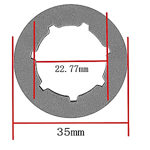 Hippotech Pack of 5 Clutch Drum Rim Sprocket 3/8-7 Fits for Husqvarna for STIHL Chainsaw