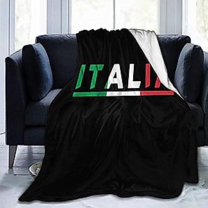 HTSS Italian Flag Ultra Soft Flannel Fleece Blanket All Season Living Room/Bedroom Warm Throw Blanket Bed Blankets