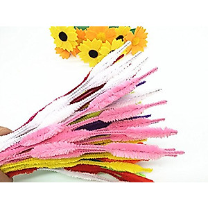 120 Pcs Colored Craft Pipe Cleaners Bump Chenille Stems 12 Colors for Creative Handmade DIY Art Craft,Ornaments,Kids