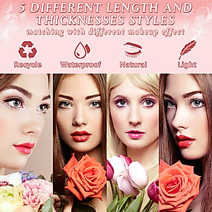 10 Pairs Self Adhesive Eyelashes Stable Non Slip False Lashes Waterproof Faux Reusable Eyelashes Dramatic No Glue Eyelashes Fluffy Stick on Eyelashes Mink Eyelashes Fake Eyelashes with Eyelash Tweezer