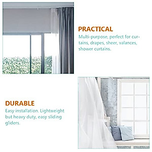 DECHOUS Curtain Glider Hooks 100pcs Plastic Rollerbolt Window Curtain Glider Track Carrier Slide Wheels Rollers Curtain Track Gliders