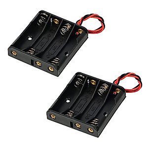 AAA Battery Holder with Leads 2 AAA Battery Holder 3 AAA Battery Holder with Wires 4 AAA Battery Holder (Pack of 8) (8 pcs-AAA)