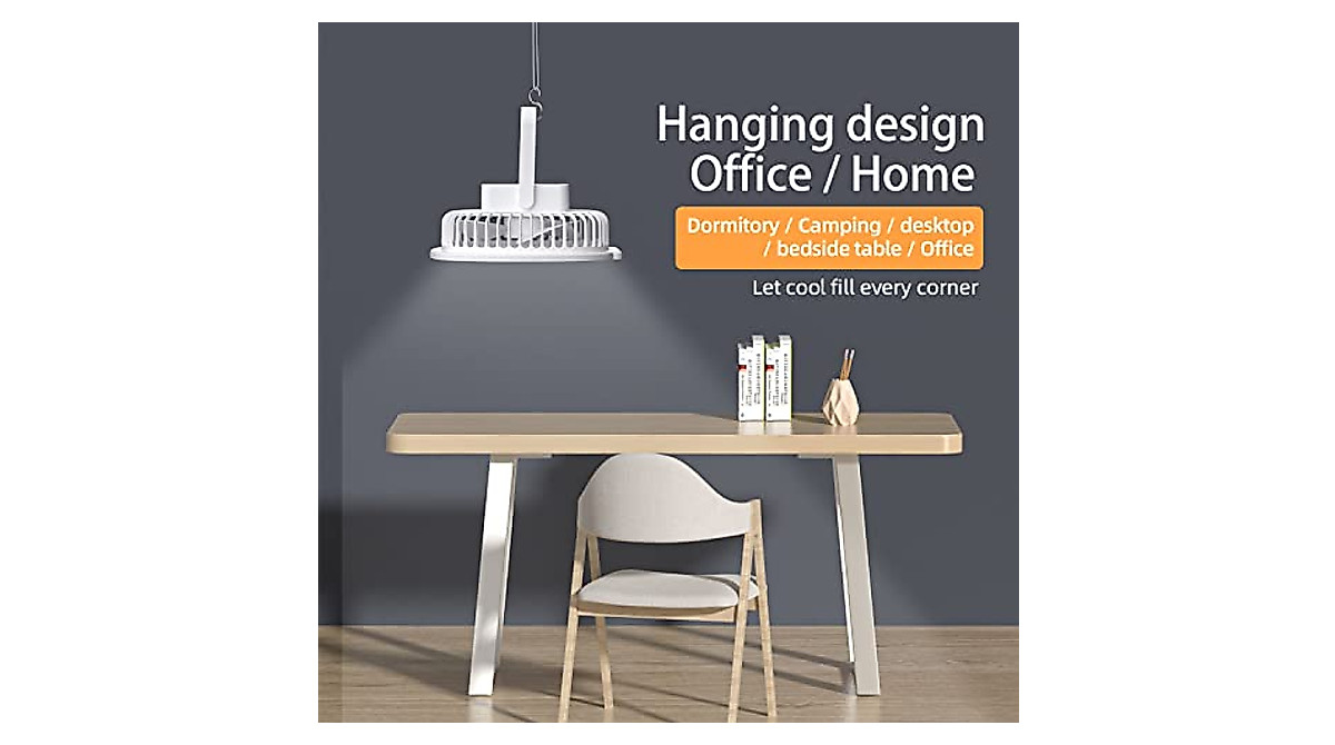 Portable Rechargeable LED Desk Fan - Quiet & 3-Speed Cooling for Home ...