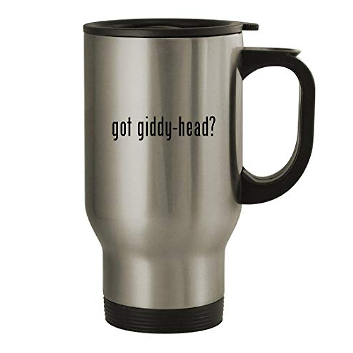 Knick Knack Gifts got giddy-head? - 14oz Stainless Steel Travel Mug, Silver