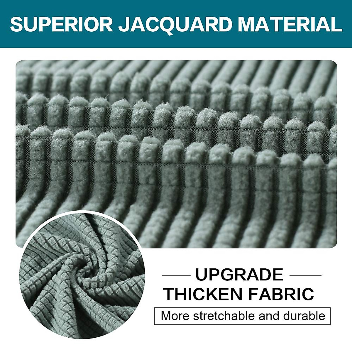 Turquoize 3 Piece Sofa Covers for 2 Cushion Couch Sofa Slipcover Soft Couch Cover for Dogs-Washable Sofa Furniture Covers with 2 Individual Cushion Covers (2 Cushion Sofa, Dark Cyan)