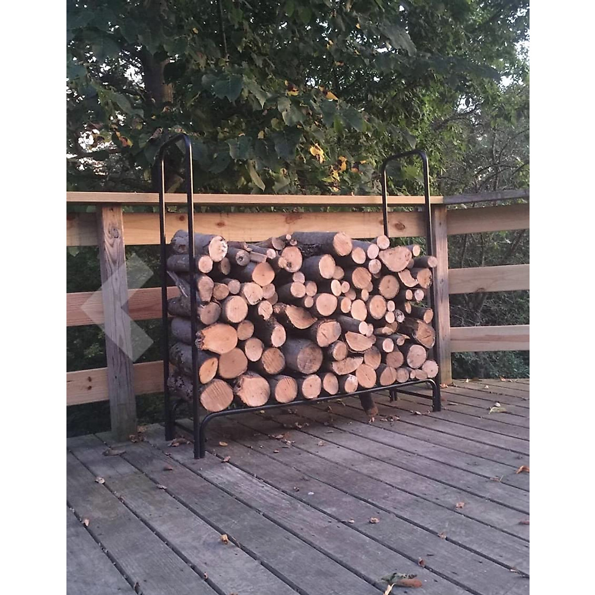 Rocky Mountain Goods Firewood Rack Outdoor/Indoor - Wood Storage Firewood Holder - Heavy Duty Steel Log Rack - Easy Install in Minutes - Included Hardware - Keeps Firewood Up and Dry - 4 Foot