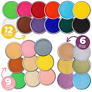 Blue Squid PRO Face Paint - Classic Black (30gm), Professional Water Based Single Cake Face & Body Paint Makeup Supplies for Adults Kids Halloween Facepaint SFX Water Activated Face Painting Non Toxic