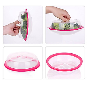Microwave Oven Plate Cover Plastic Clear Dish Lid Table Dustproof Silicone Lids Small 5 In