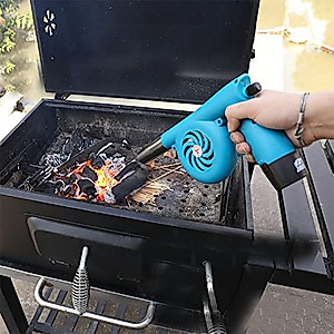 Lxacade Wireless Fire Electric Air Blower With Rechargeable Battery And Speed Control Fan Bellow Air Blower Outdoor Fire Tools For BBQ, Camping, Picnic