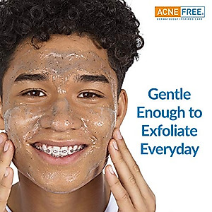 Acne Free Blackhead Removing Exfoliating Face Scrub with 2% Salicylic Acid and Charcoal Jojoba, 5 Ounce