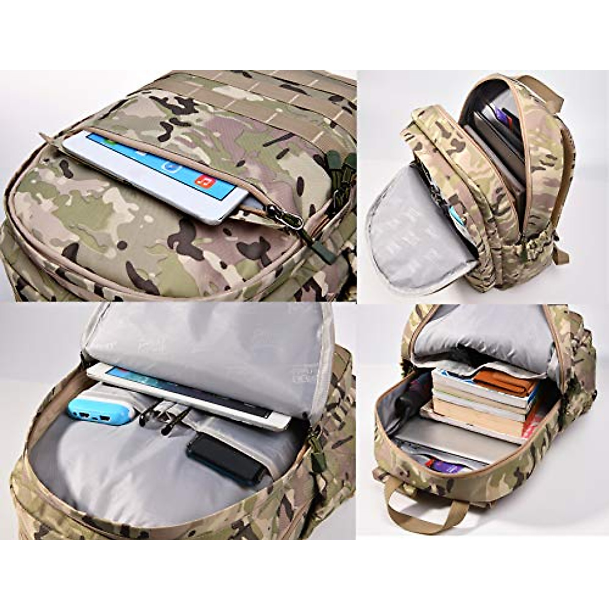 Wraifa Boys Backpack Waterproof Kids School Bag Outdoor Travel Camping Daypack Camo Rucksack (Amy Green, Small) …