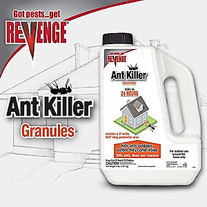 Revenge Ant Killer Granules, 4 lbs. Ready-to-Use Fast Acting Perimeter Treatment for Home Kills Ants, Fleas & Roaches