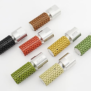 HOMESOM 1 Inch Wet Diamond Polishing Drum Wheels with 5/8"-11 Thread for Polishing Marble Granite Concrete Undermount Sink Countertop(7pcs)