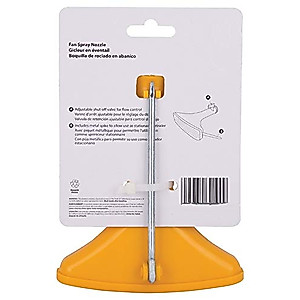 Rocky Mountain Goods Fan Spray Nozzle - Heavy Duty Plastic Tip for Garden Hose - Adjustable Shut Off Valve - Metal Spike for Lawn Watering or Folds for Hand Watering